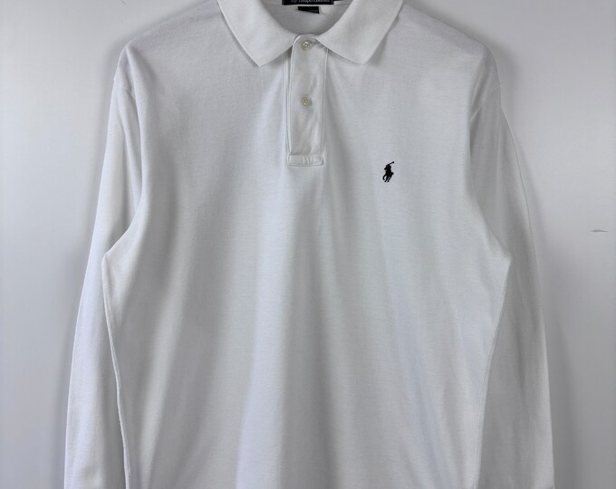 Vintage Polo Ralph Lauren Rugby Long Sleeve Shirt White Size M - Etsy