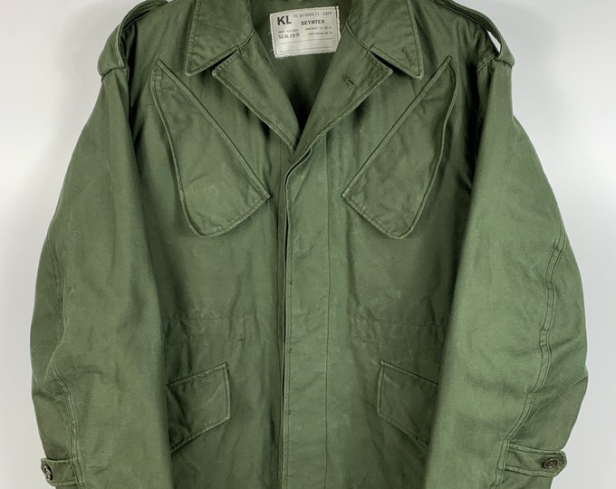Vintage 1979 Dutch Army Seyntex Tactical Military Jacket Green Size ~M ...