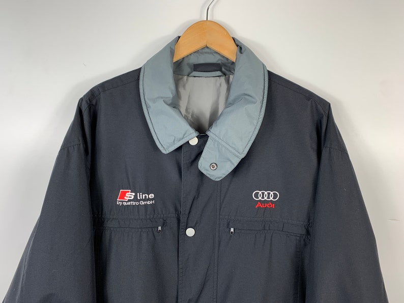 Vintage 90s Audi S Line Quattro Racing Jacket Windbreaker Black Size XL ...