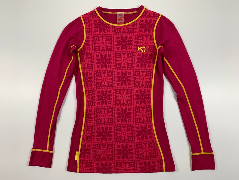 Womens Kari Traa Merino Wool Modal Blend Base Layer Longsleeve Size XS ...