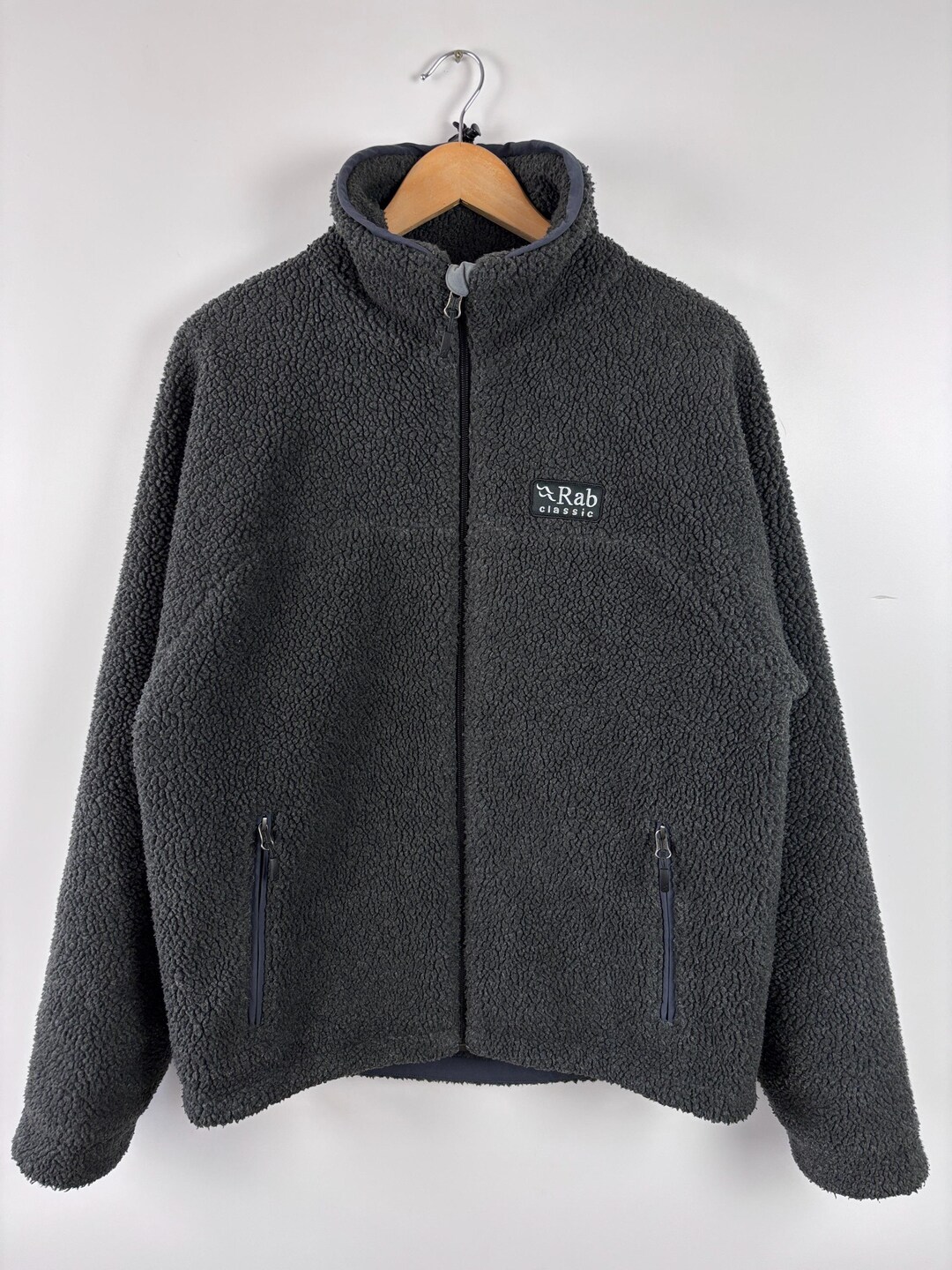 Mens Rab Double Pile Jacket Full Zip Warm Fleece Gray Size M - Etsy