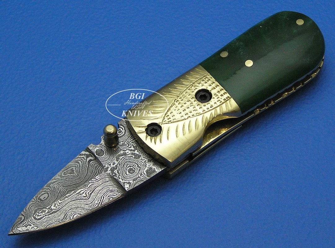 BELOW COST Plus 50% off Sale Bgiknivesusa Damascus Steel Resin Handle 2 ...