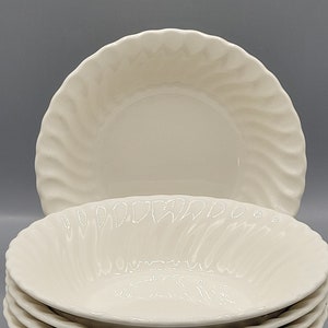 SCIO Pottery, Ohio ~ Mid Century Whiteware Dinnerware Set of 5 White ...