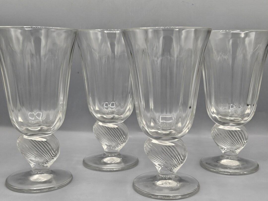 Fostoria Captiva Clear Seashell Stemware Water Goblets ~ Set of 3 or 4 ...