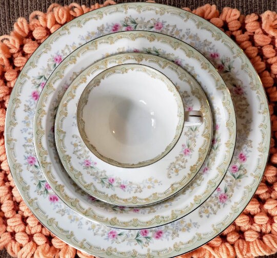 Meito China Kenwood Sage Green Floral You Pick: Cereal | Etsy