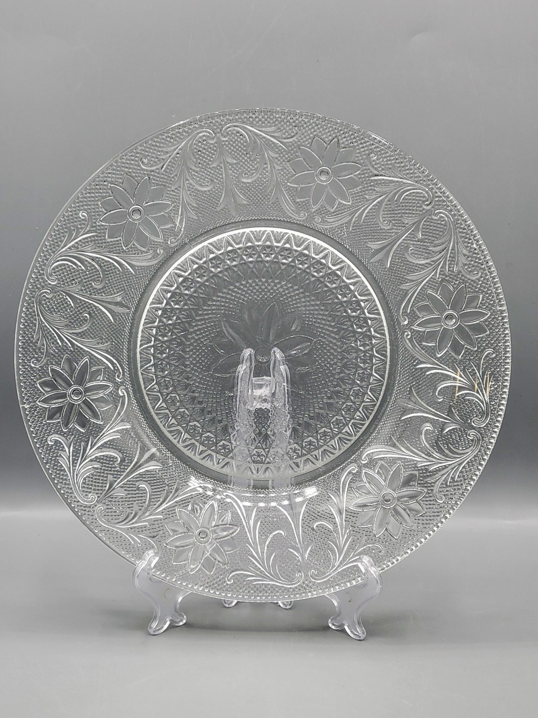 Indiana Glass Sandwich Clear Dinner Plate ~ Depression Glass ...