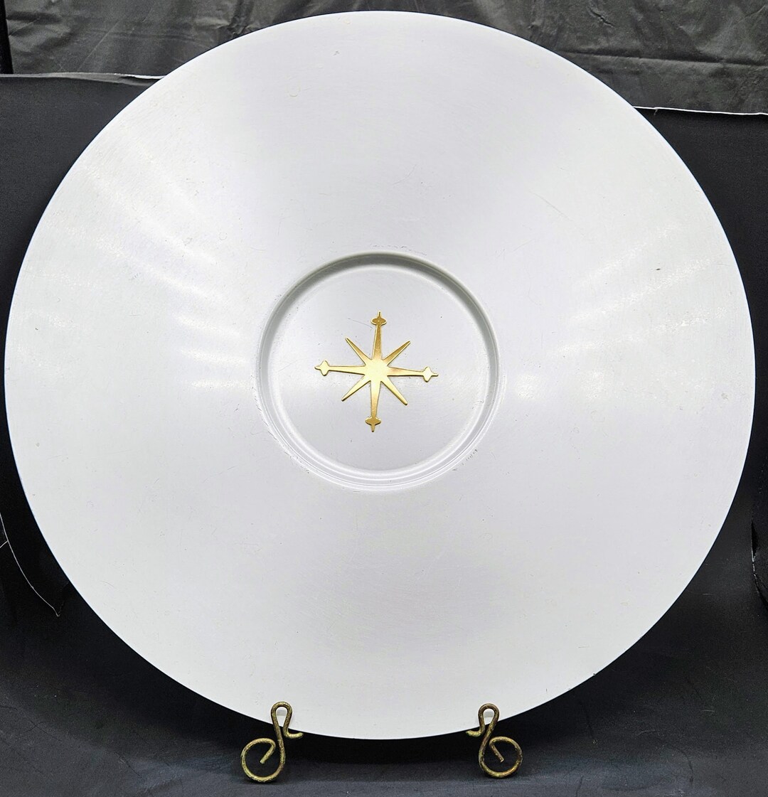 MCM Mirro Medallion Metal Sputnik Shaped Atomic Star Dinner Party ...