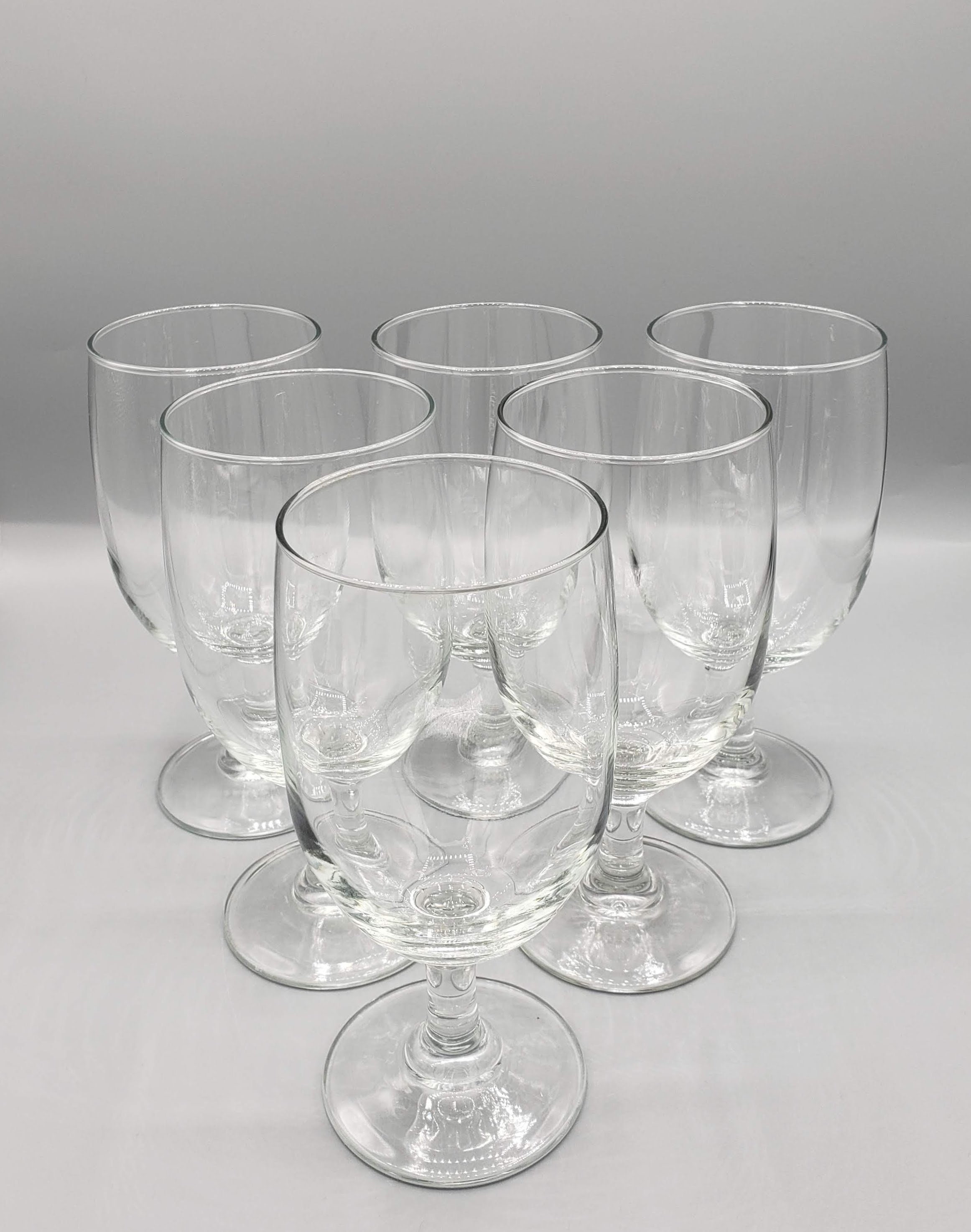 Set of 6 Clear Tall Water Goblets 16 oz Drinking Glasses | Etsy