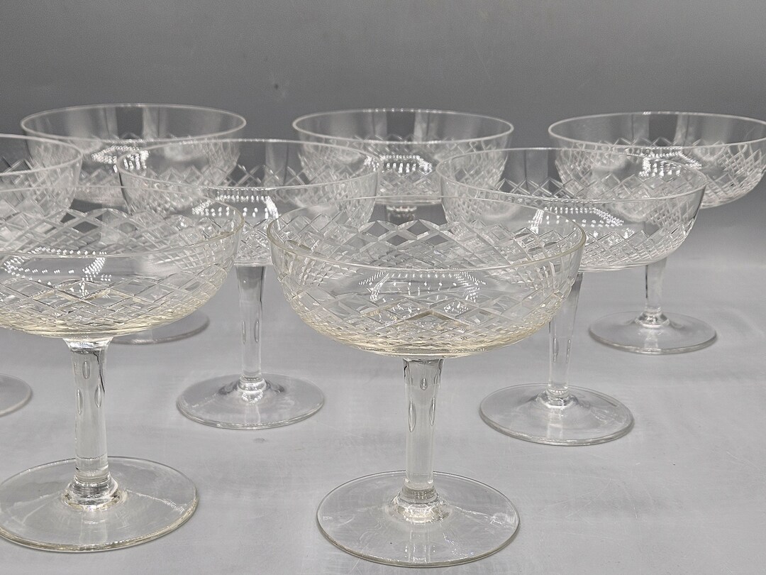 Vintage German Crystal WMF Vitrine Kristall Diamond Cut Stemware - You ...