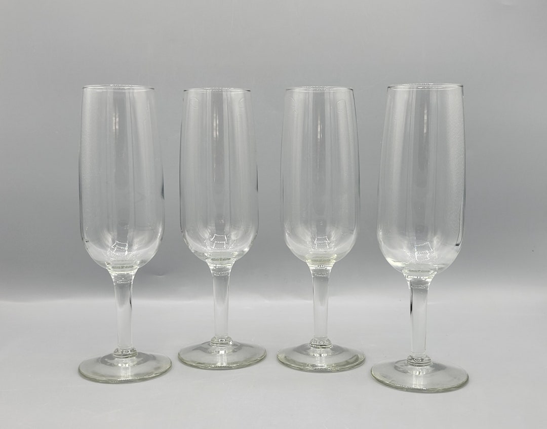 Libbey Citation Crystal Set of 4 Tall, Narrow Champagne Flutes ...