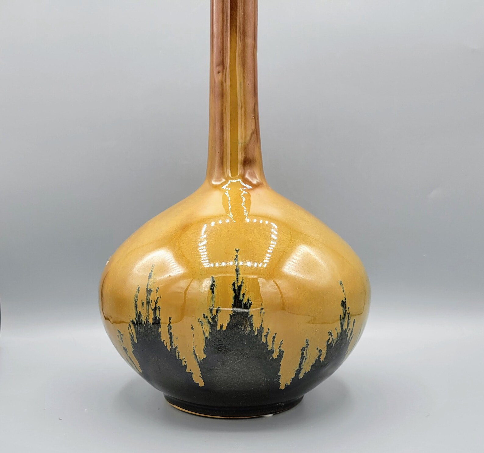Long Neck Pottery Vase ~ High Glaze Desert Style Jug ~ Southwestern ...