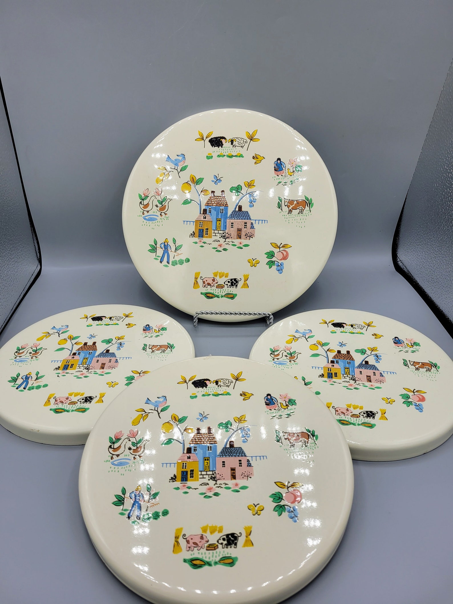 Newcor Our Country & Heirloom Retro Stoneware Dinnerware ~ Countryside ...
