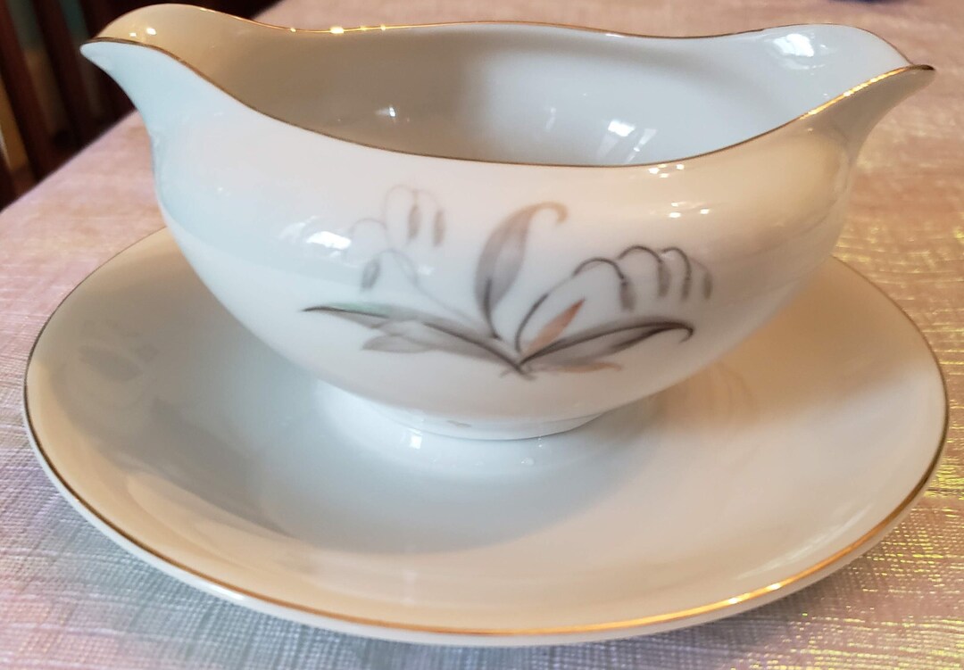 Mid Mod Golden Rhapsody, Kaysons China 1961 Lily of Valley Oval Gravy ...