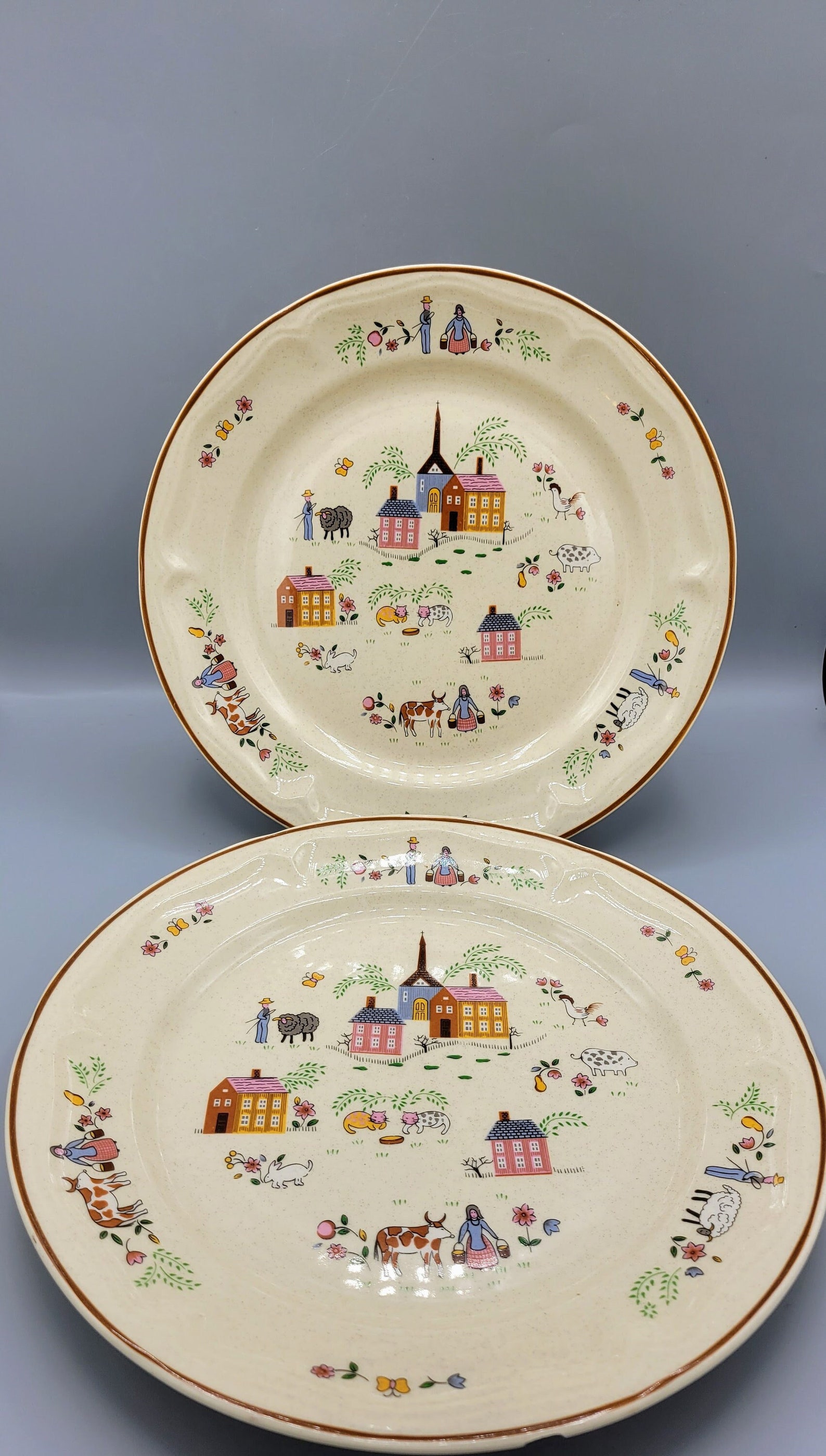 Newcor Our Country & Heirloom Retro Stoneware Dinnerware ~ Countryside ...