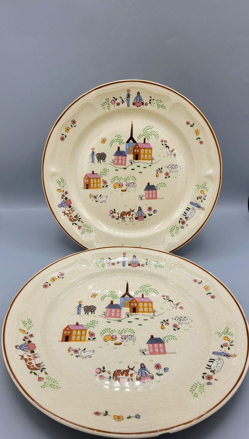Newcor Our Country & Heirloom Retro Stoneware Dinnerware ~ Countryside ...