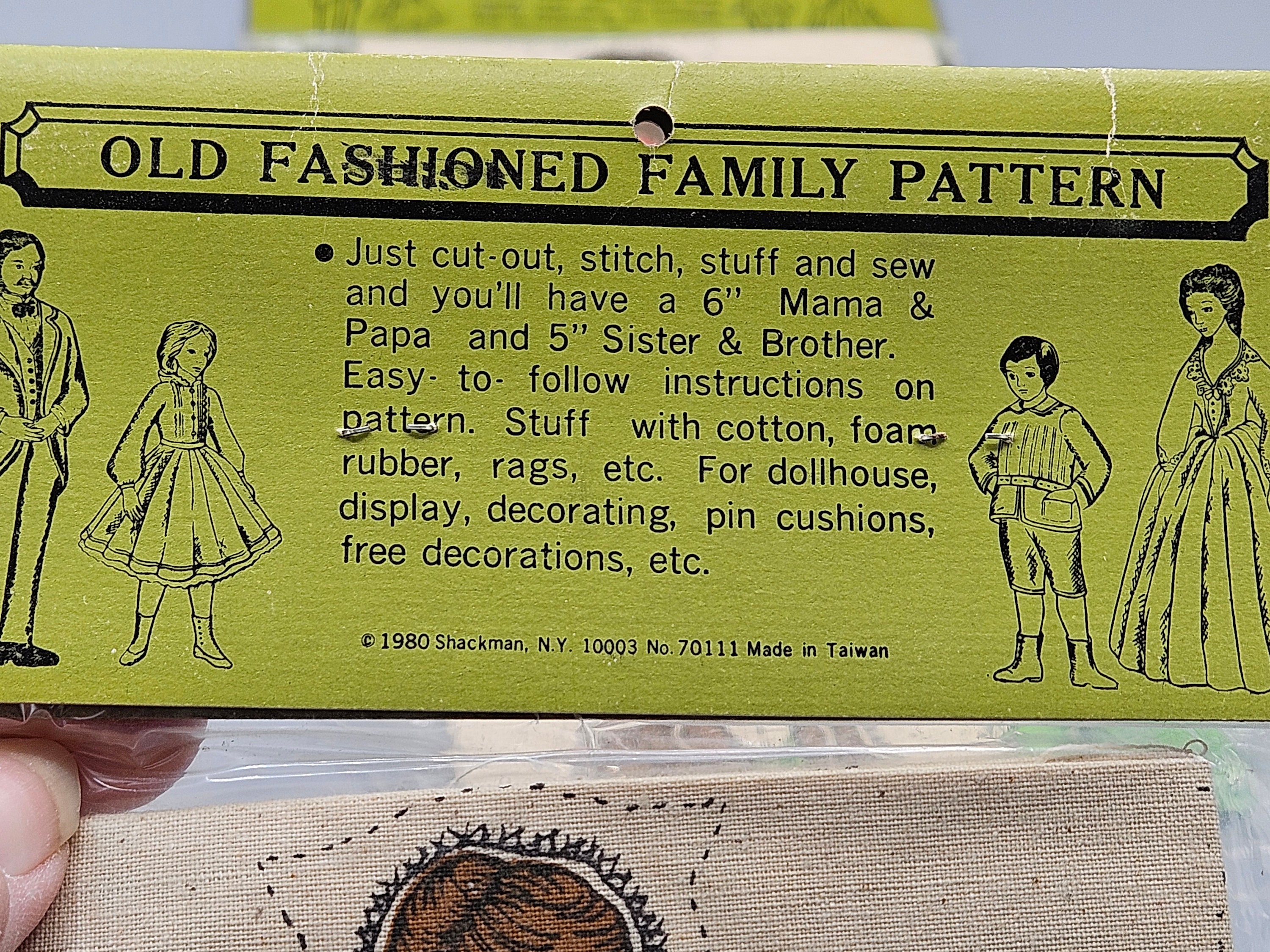 Vintage New in Package 1980 Shackman Old Fashioned Family Set or Mary ...