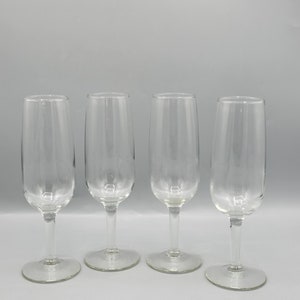 Libbey Citation Crystal Set of 4 Tall, Narrow Champagne Flutes ...