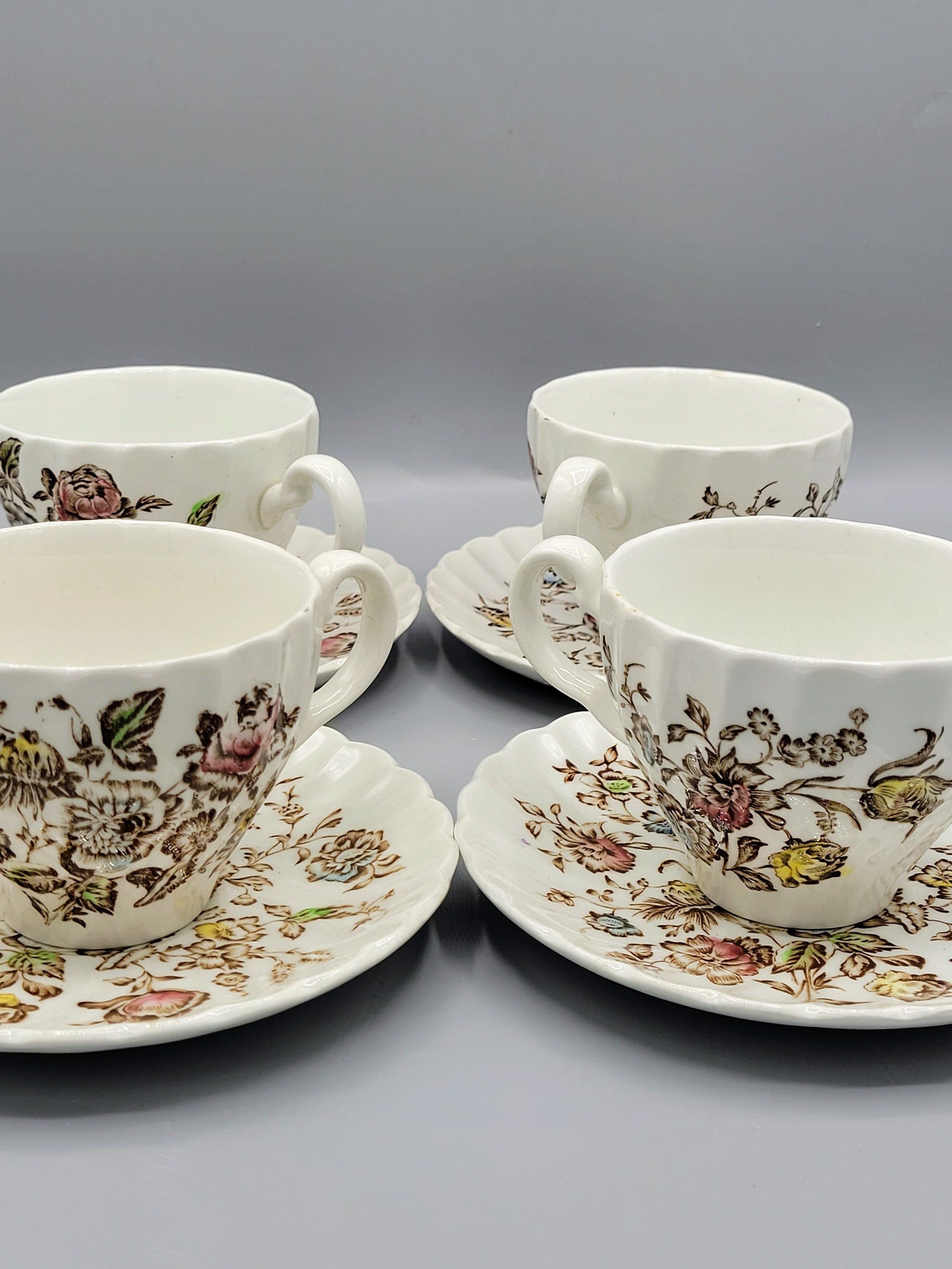 Johnson Brothers Staffordshire Bouquet Brown Watercolor - Etsy