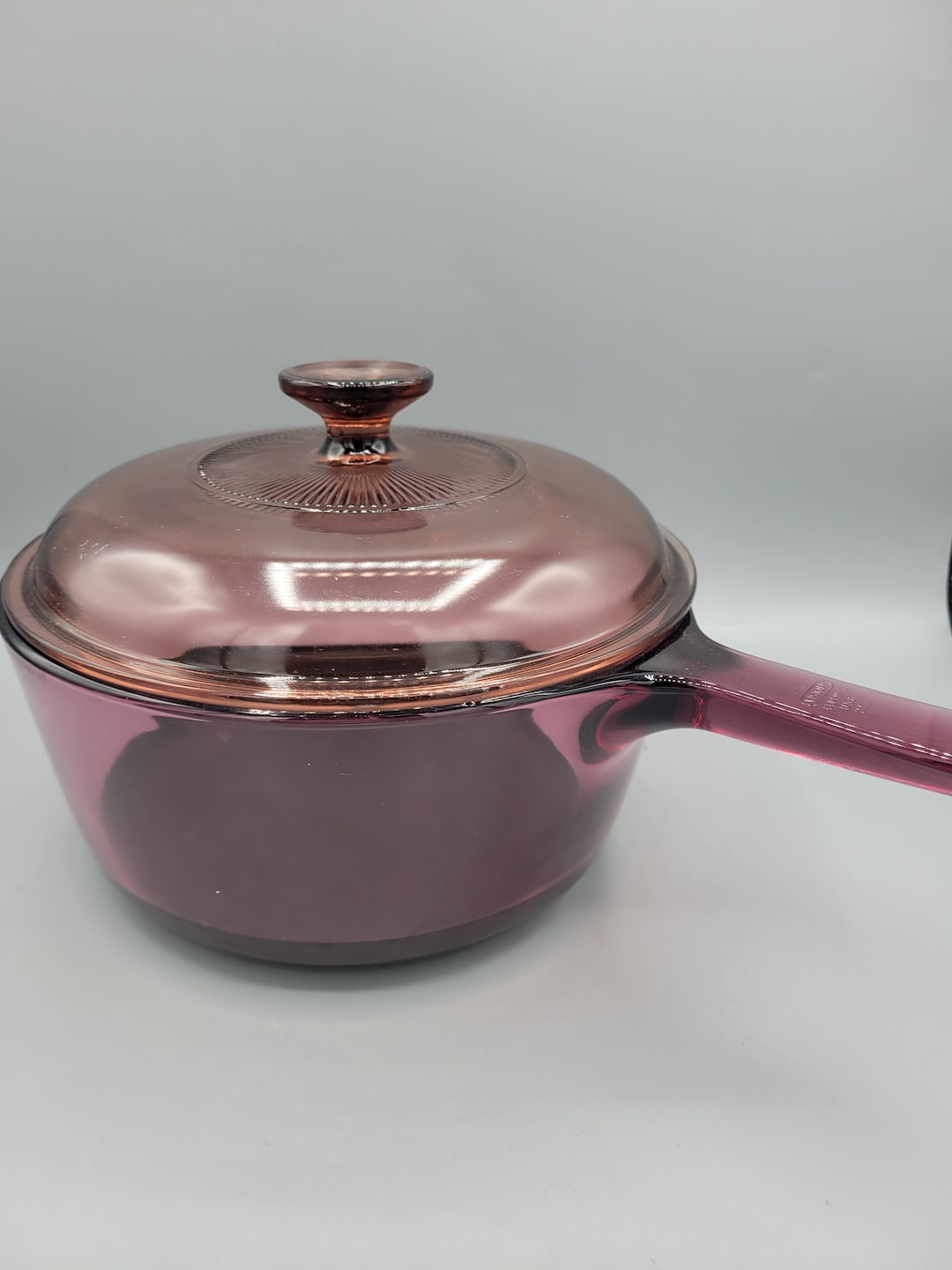 Vintage Corning Visions Ware Cranberry Pink Glass Cookware Pots ~ You ...
