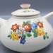 Vintage Edwin M Knowles Semi Vitreous Child's Size Teapot Floral ...