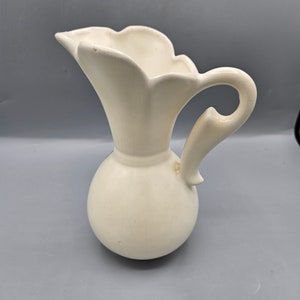 Art Deco Rumrill Red Wing Pottery White Matte Pitcher Vase Made for ...
