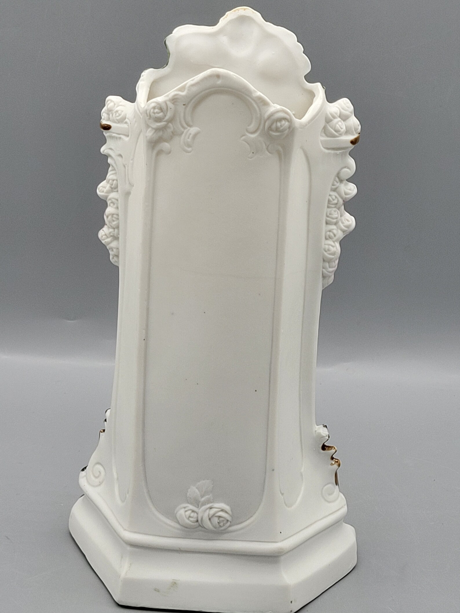 Antique German Bisque Vase ~ Male Suitor Playing Guitar ~ Scheibe ...