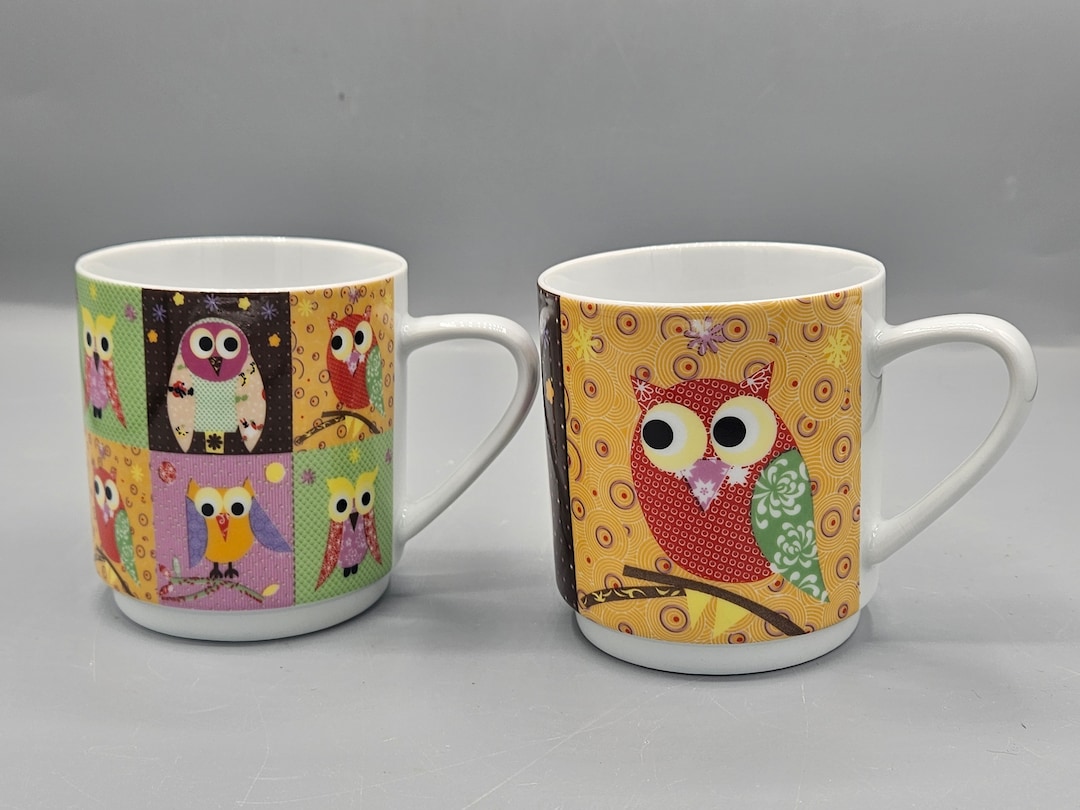 Creative Tops Ltd OWLS Coffee Mugs Pair of Tea Cups for - Etsy