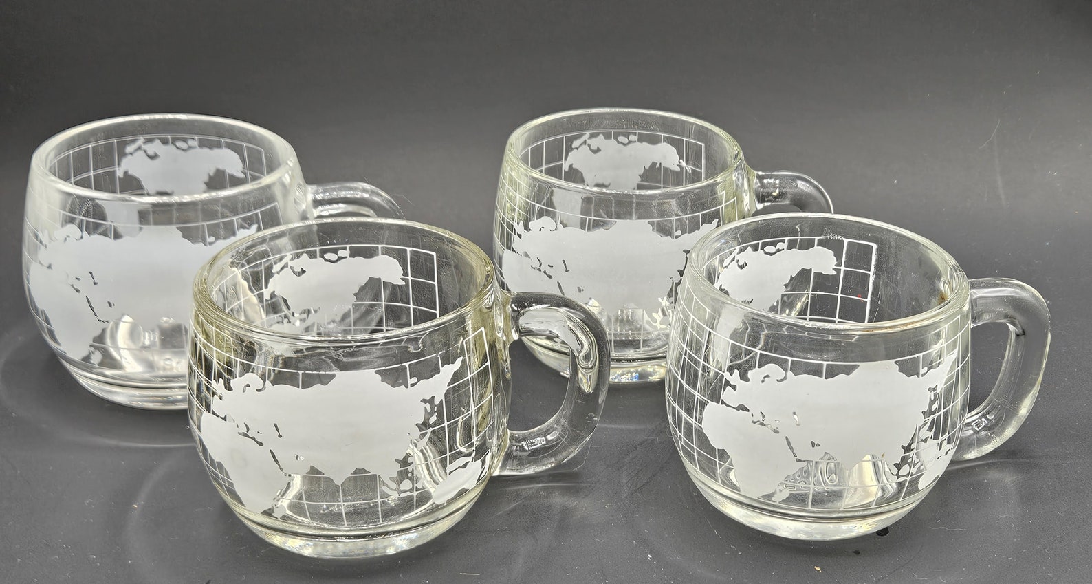 Nestle Nescafé Glass Round Planet World Coffee Mugs ~ You Choose Set of ...