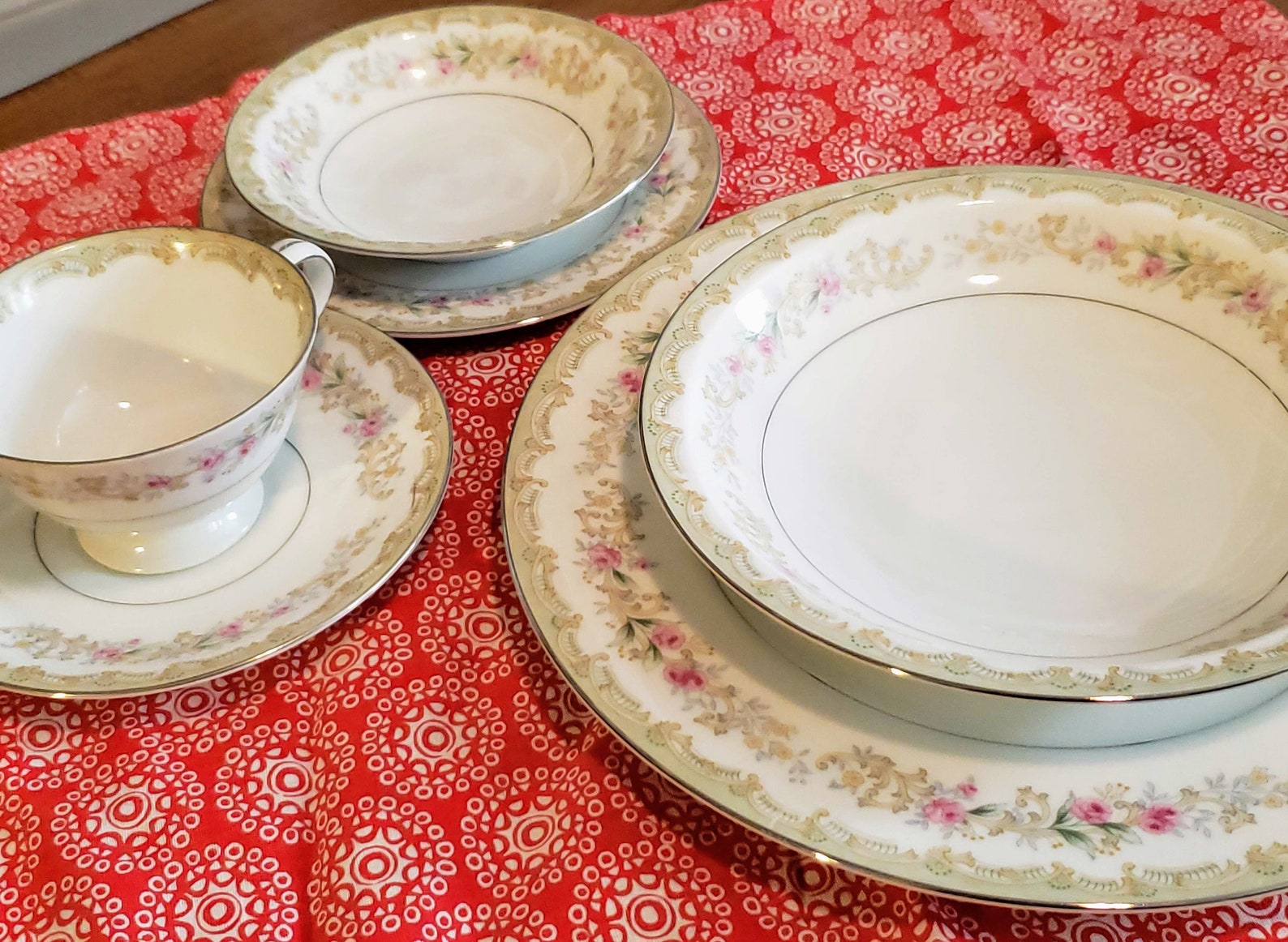 Meito China Kenwood Sage Green Floral You Choose: Cereal - Etsy