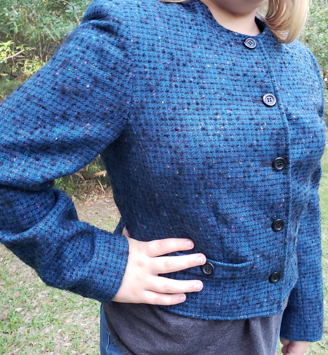 1980s Vintage Pendleton Ladies, Women's Pure Virgin Wool Crop Jacket ...
