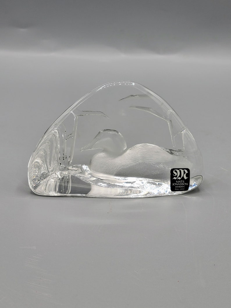 Mats Jonasson Sweden Full Lead Crystal Paperweight Mallard - Etsy