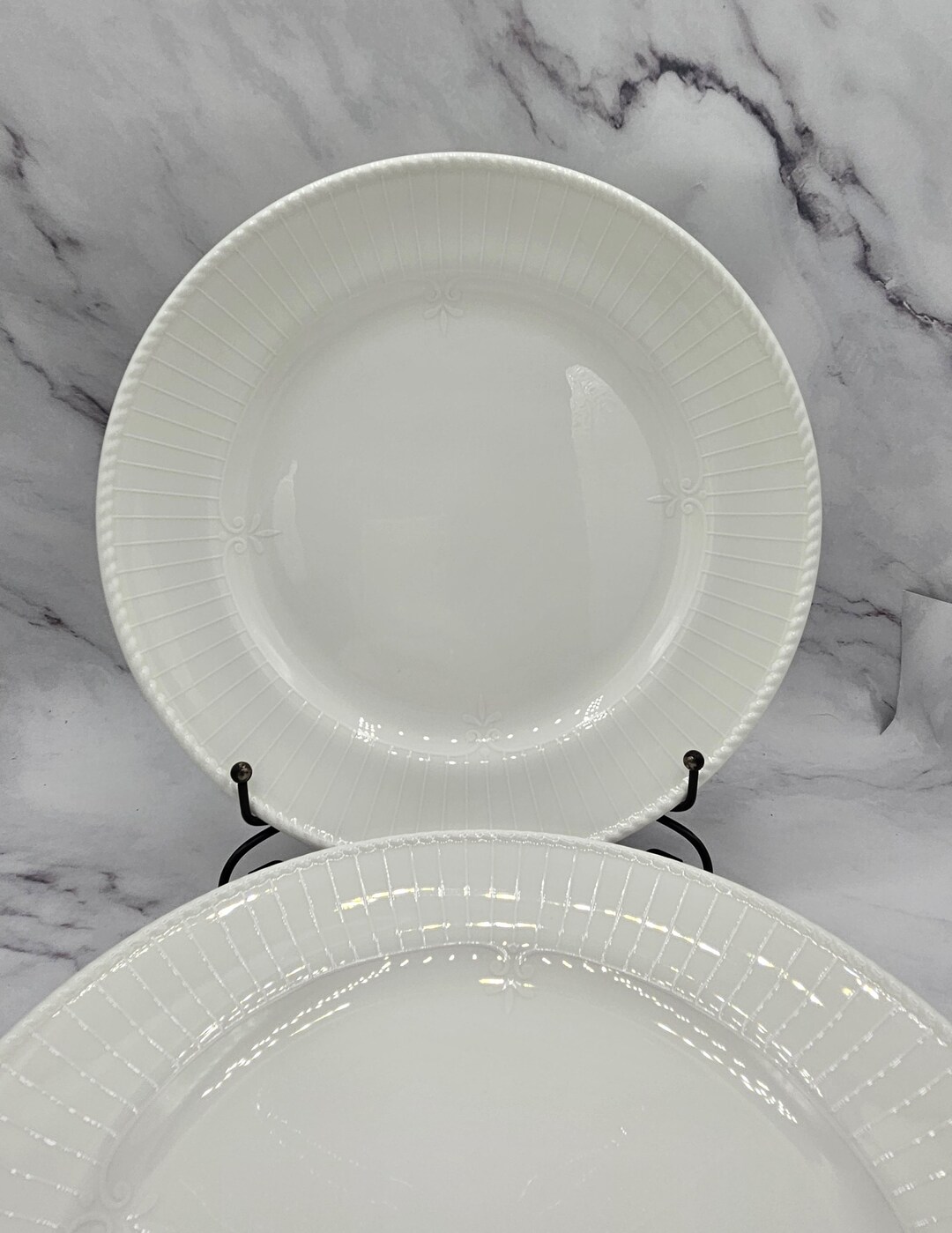 Pair of Lenox Swedish Lodge Collection Swedish Terrace Dinner Plates by ...