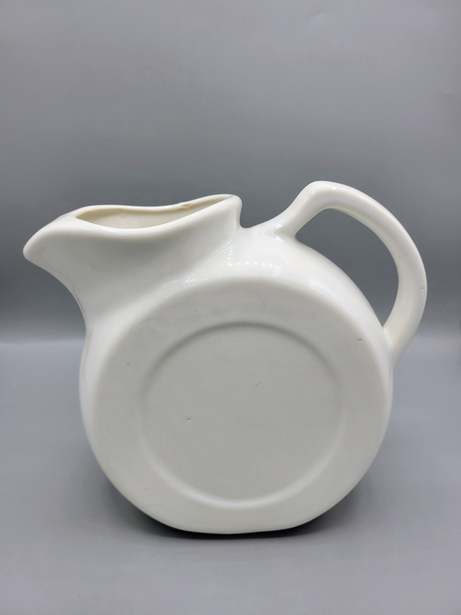 Vintage Coors China Tilted Pitcher ~ White Coorsite California Pottery ...