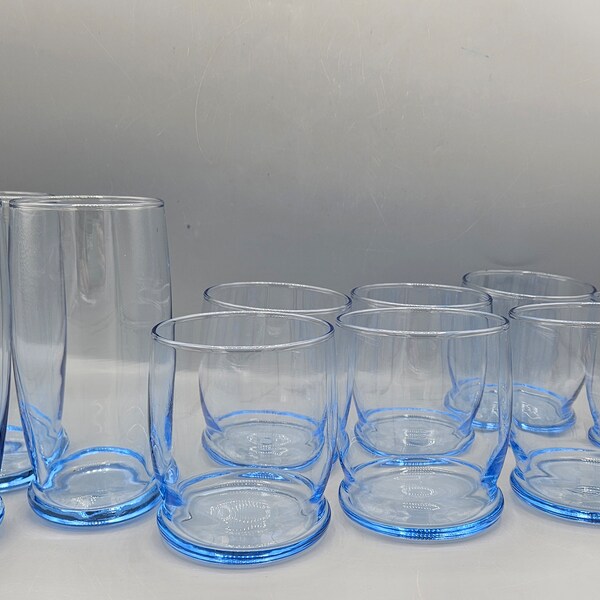 Blue Drinking Glasses - Etsy