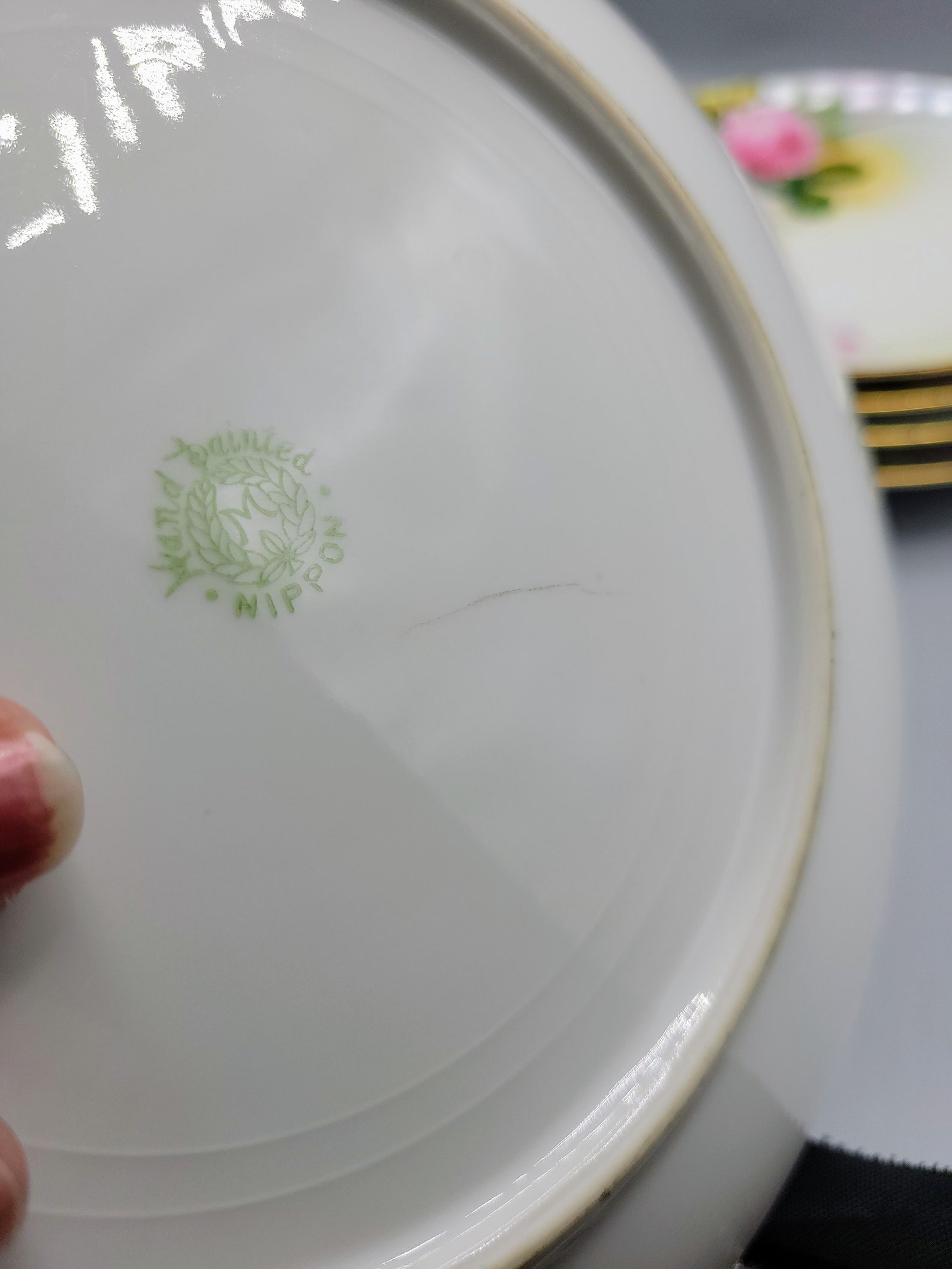Noritake Nippon Hand Painted Luncheon Plates ~ 1911 Morimura Wreath ...