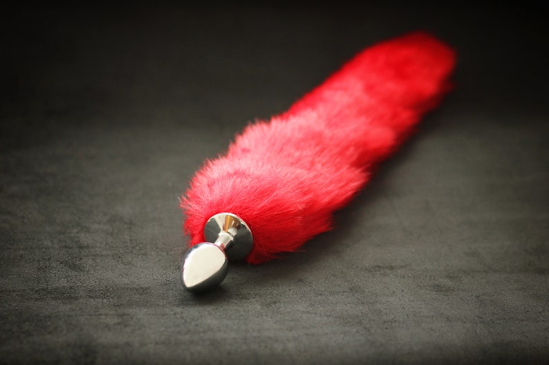 Red Tail Butt Plug Fox Tail Plug Bdsm Kink Ddlg Toy Cat Toy Etsy