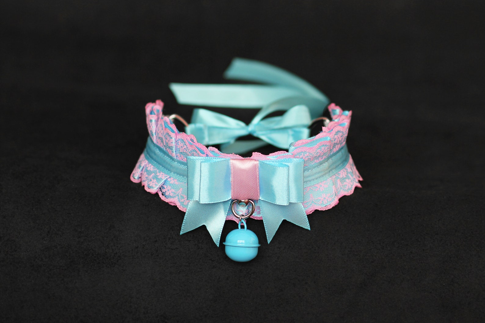 Pink DDLG Choker Bell Ddlg Kitten Play Collar Lace Choker BDSM - Etsy