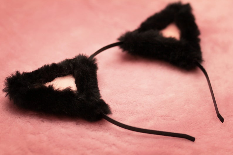 Black Cat headband cat costume Halloween abdl toys kitty ears | Etsy
