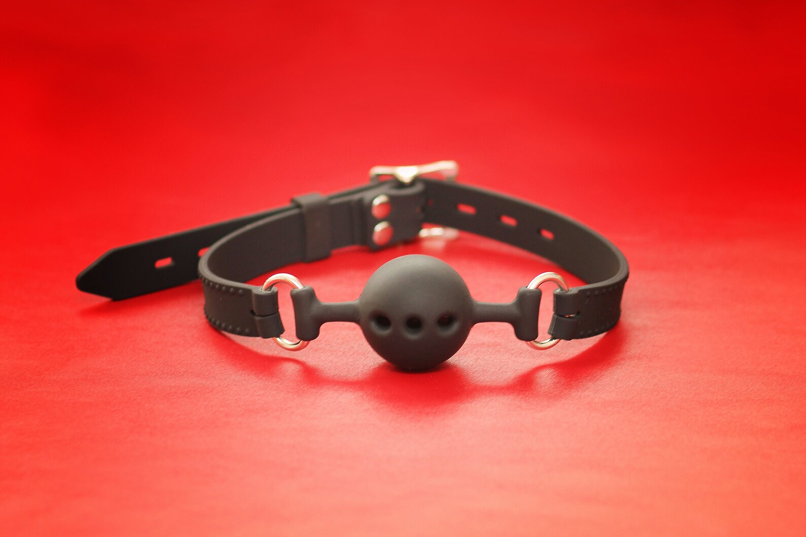 Black ball gag with Soft Silicone harness mouth plug silicone | Etsy