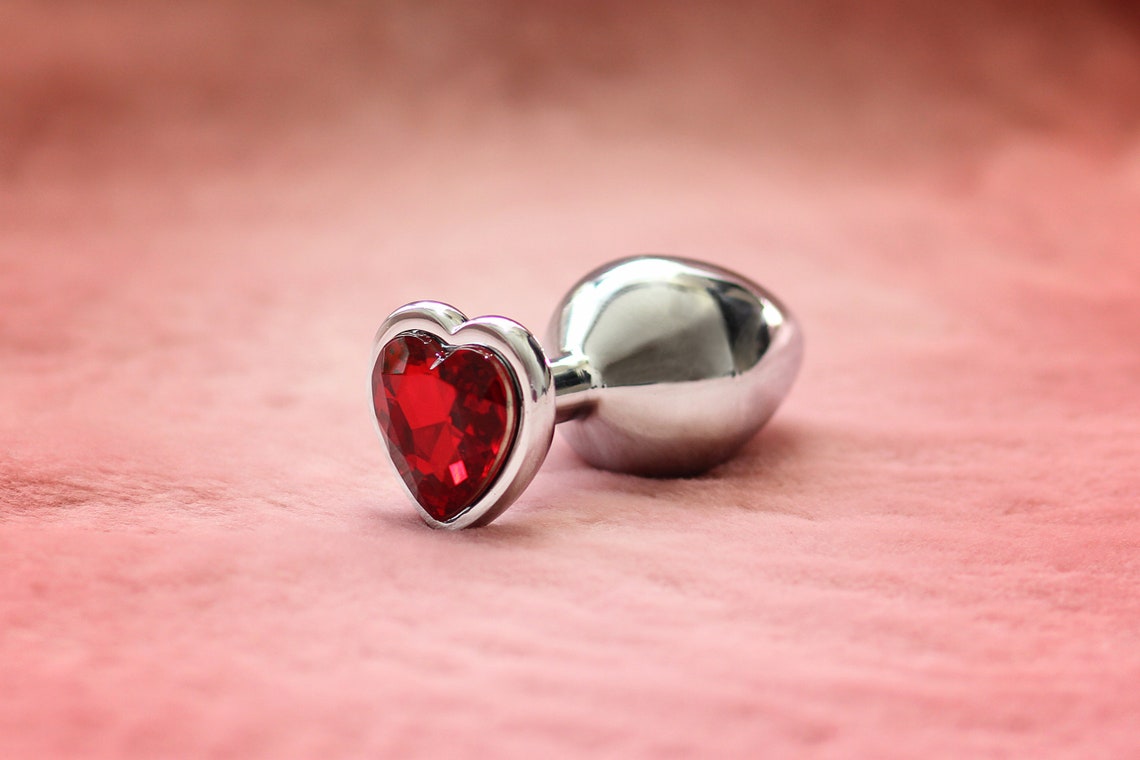 Pink Heart Butt Plug Anal Toys Tail Plug Metal Anal Plug Sex - Etsy