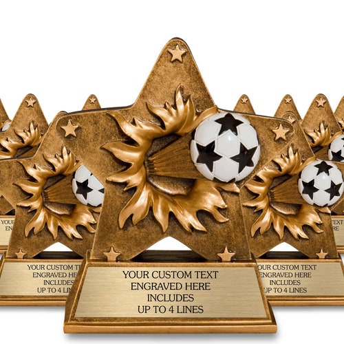 Team Soccer Trophies for Kids Includes Personalized - Etsy