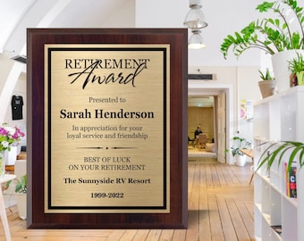 Retirement Award | Etsy