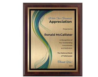 Personalized Appreciation/recognition employee, Coach, Etc. Award ...