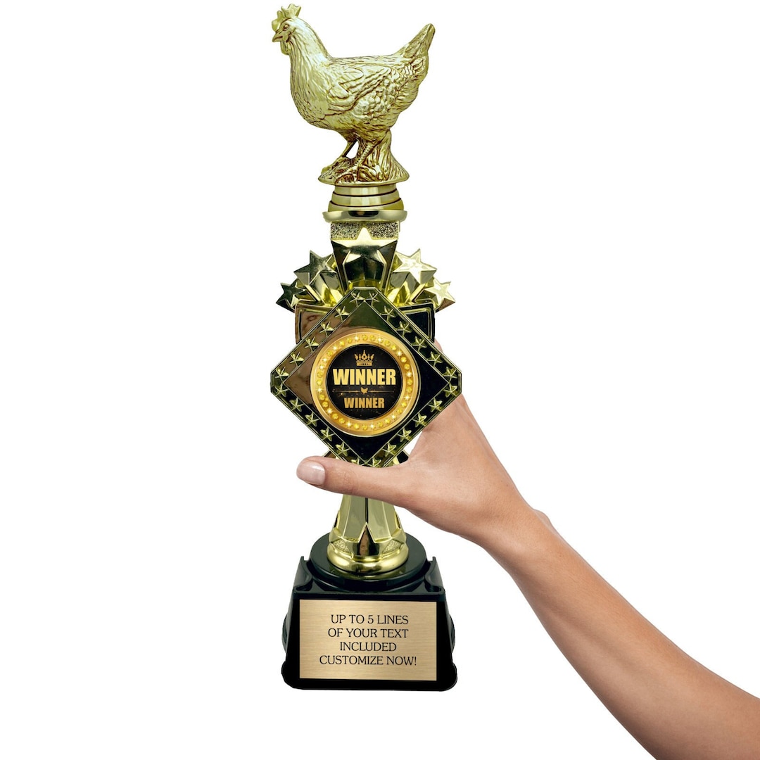 Chicken Trophy for Winner Winner Chicken Dinner 13 Tall With Engraved ...