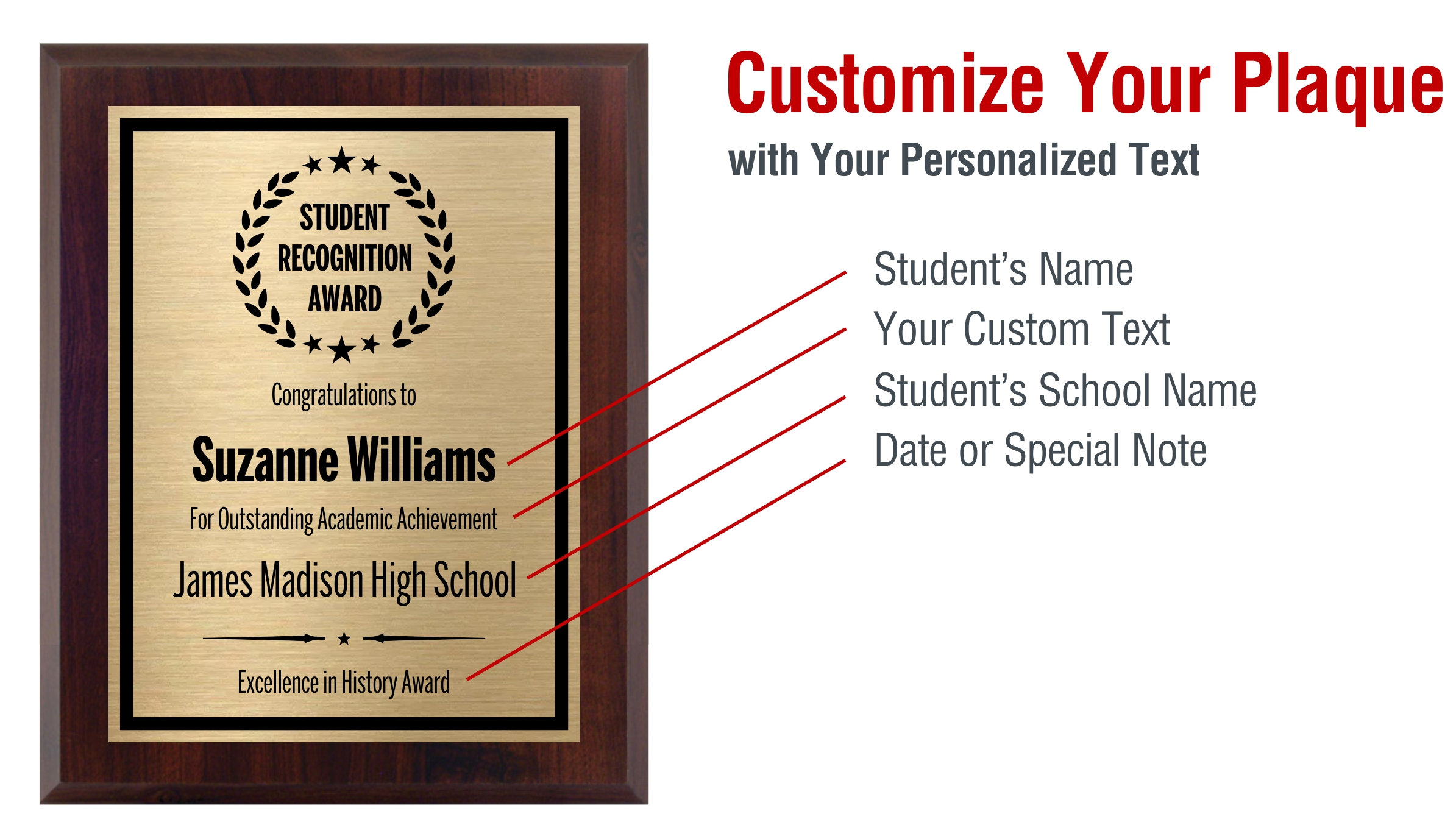 Academic Achievement Award Plaque