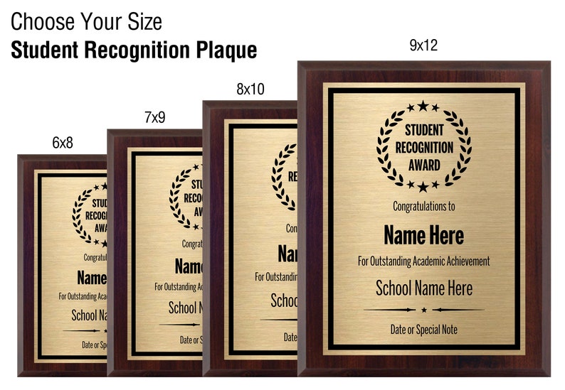 Student Recognition Award - Customized Academic Plaque for Students - Etsy