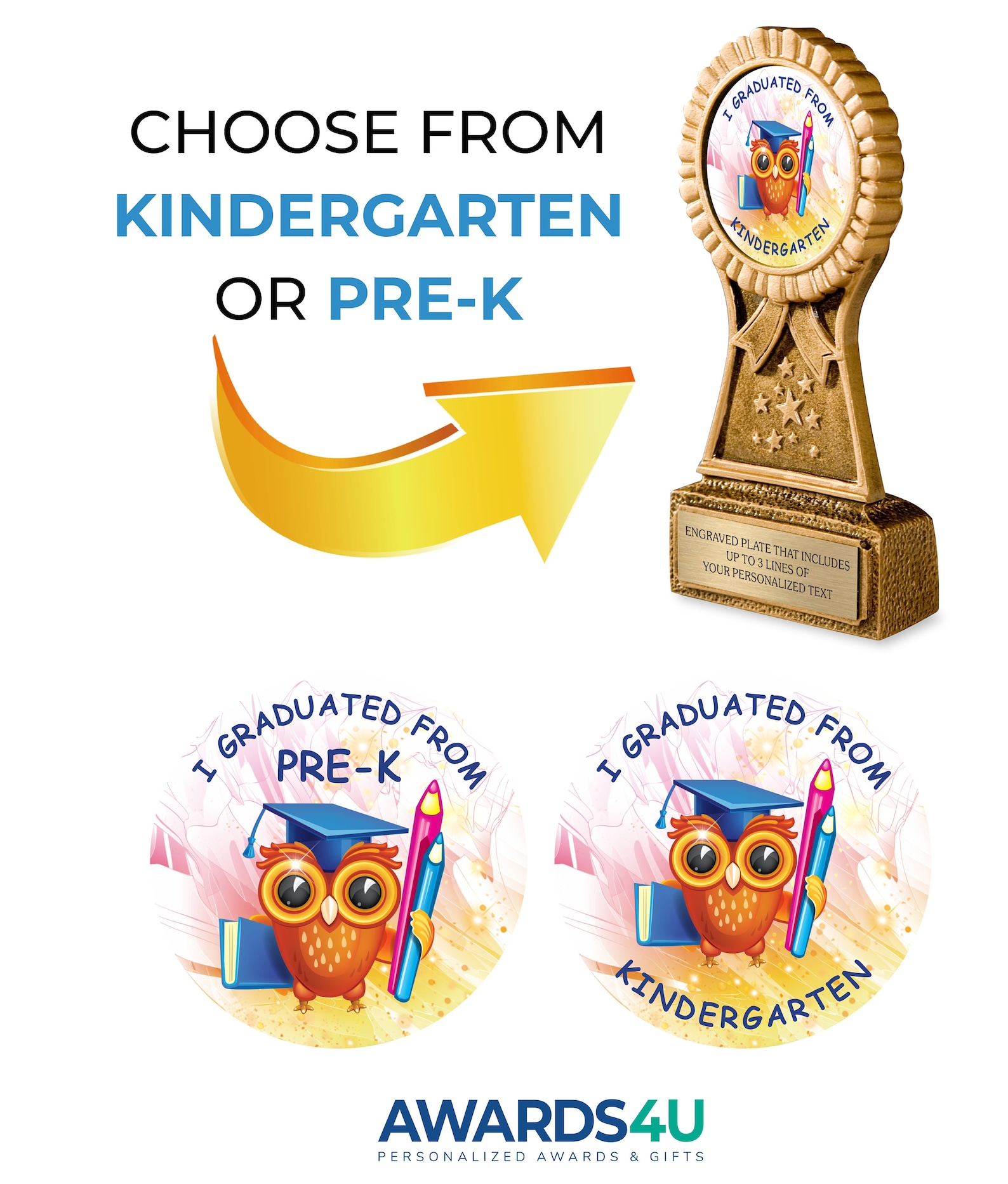 Kindergarten Graduation Trophy – Award for Graduating Pre-k ...