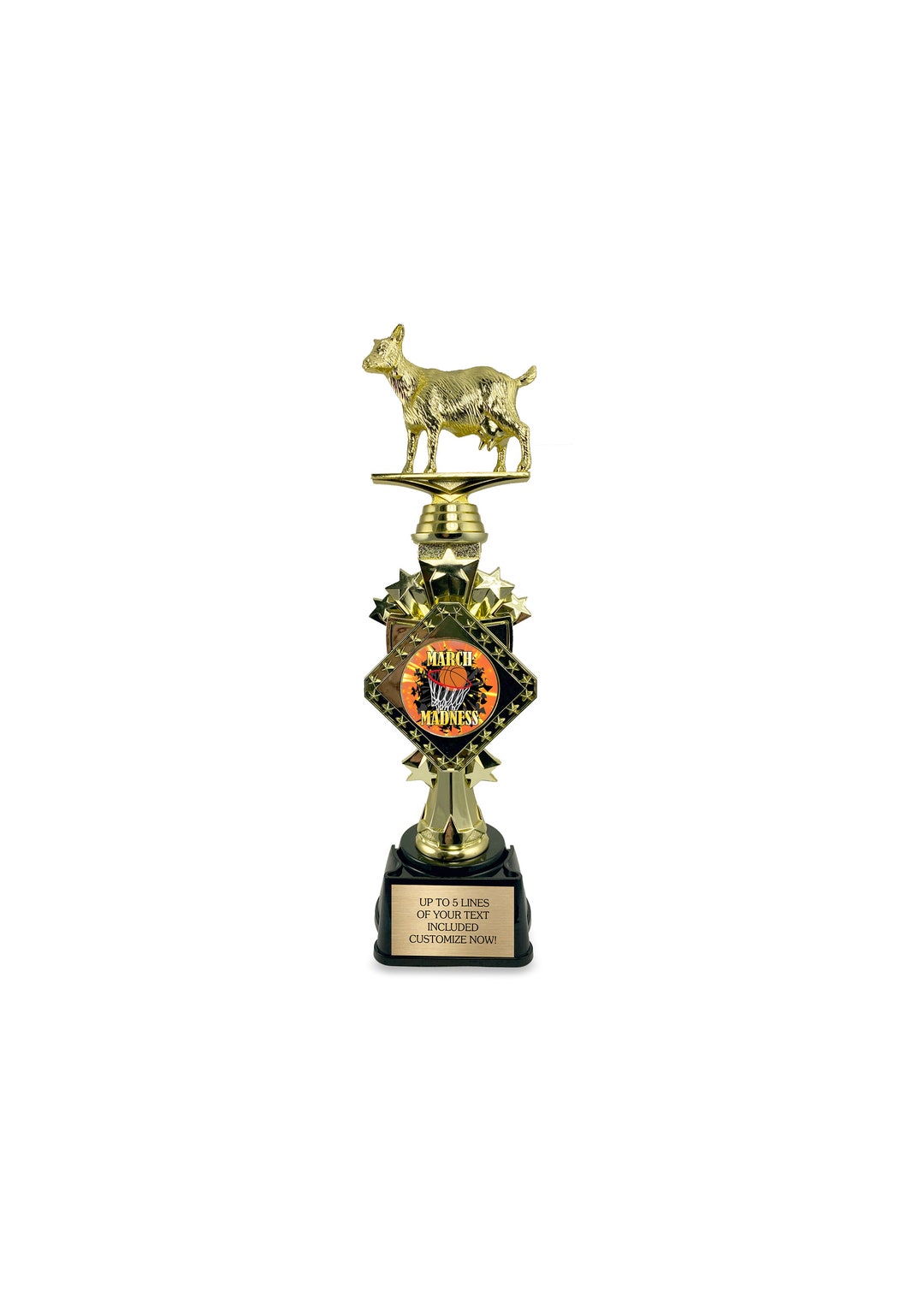 March Madness Goat Trophy for Tournament Winner 13 Tall Customized ...