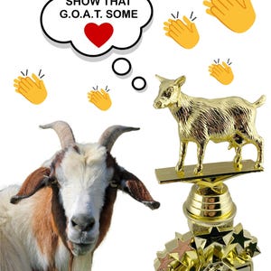 Custom Goat Trophy - Funny Office Award, Personalized Gift for Greatest ...