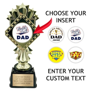 Engraved "world's Greatest Dad" Trophy - Personalized Father's Day ...